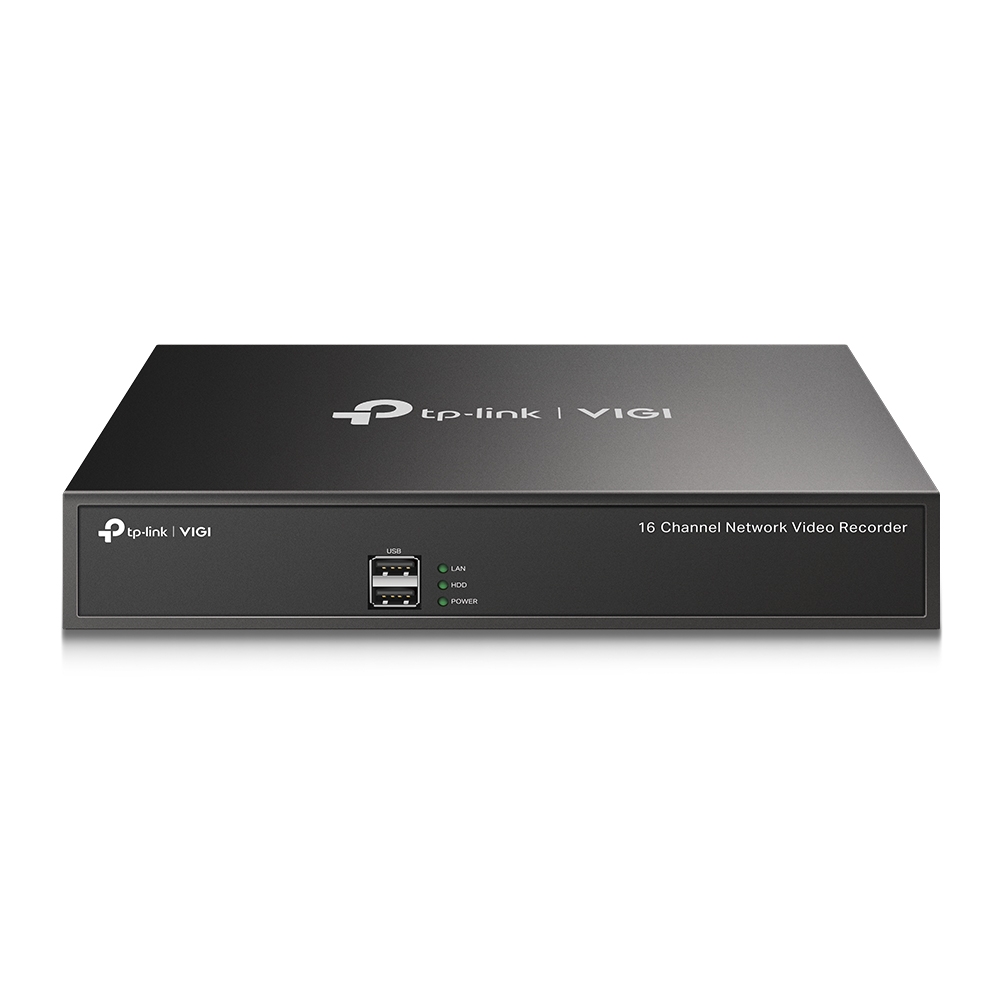 TP-Link VIGI NVR1016H Network Video Recorder (NVR), desktop, do 16 IP kamere/kanala, H.265+, ONVIF kompatibilnost, mesto za SATA HDD (10TB max), 1xRJ-45, VGA/HDMI/2xRCA/2xUSB, VIGI app
