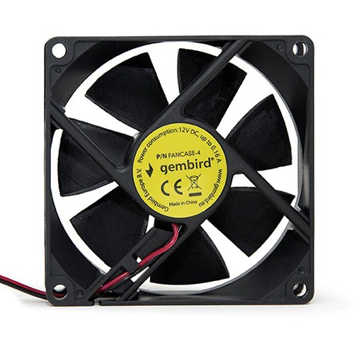 Gembird 80 mm PC case fan, sleeve bearing, 4 pin power connector | FANCASE-4