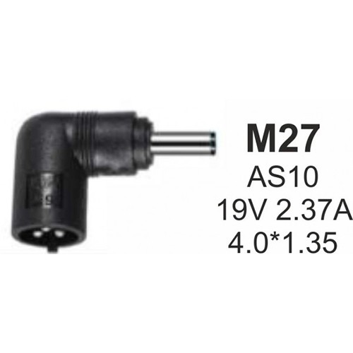 Gembird Connector M27 - 4.0x1.35mm - 45W-19V-2.37A | NPC-AS10 (M27)