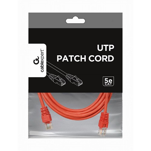 Gembird CAT5e UTP Patch cord, red, 3 m | PP12-3M/R