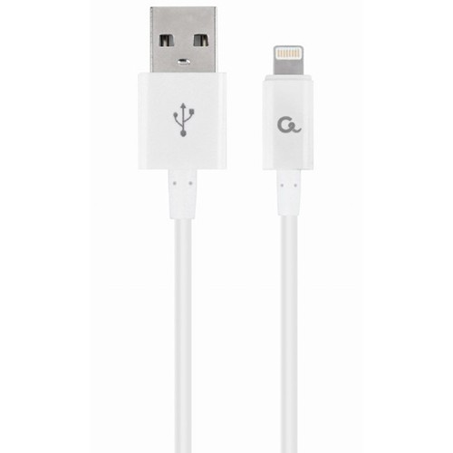 Gembird 8-pin charging and data cable, 1m, white | CC-USB2P-AMLM-1M-W