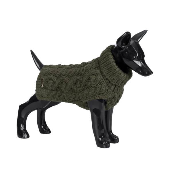 PAIKKA Handmade Knit green džemper za pse - 25cm