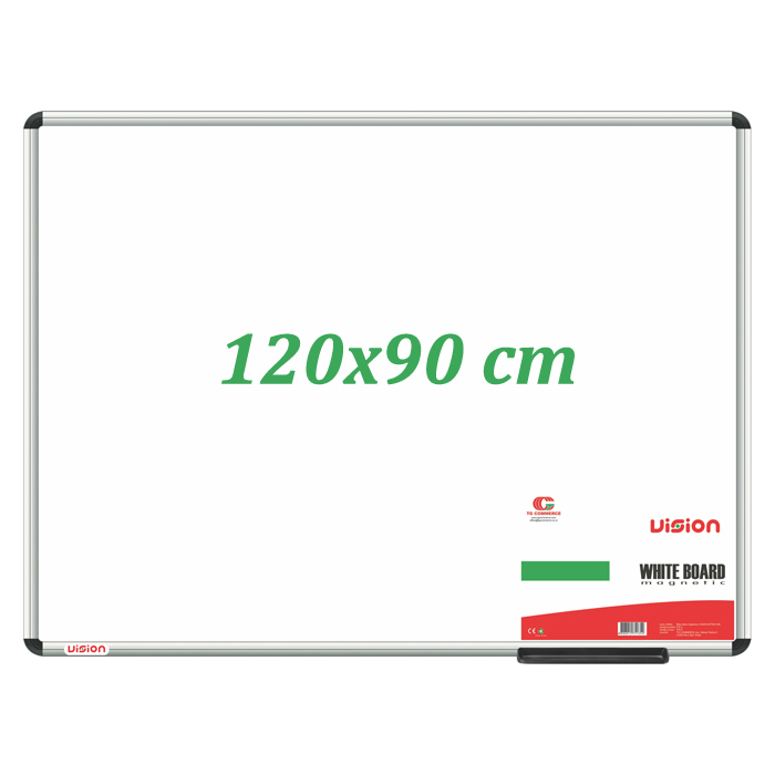 Bela melaminska tabla MET129 VISION 120×90 cm