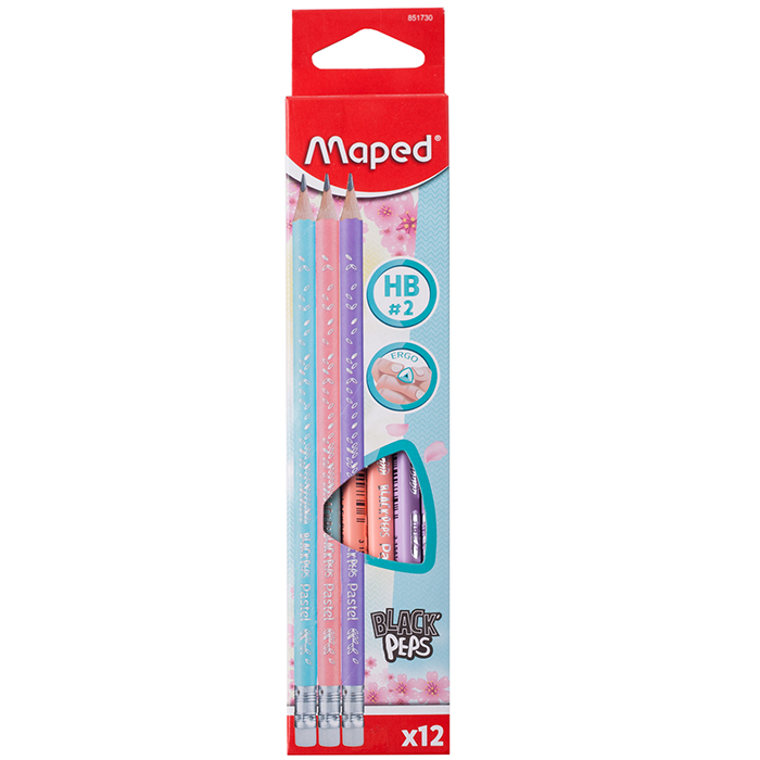 Grafitna olovka sa gumicom Maped HB Black Peps 851730