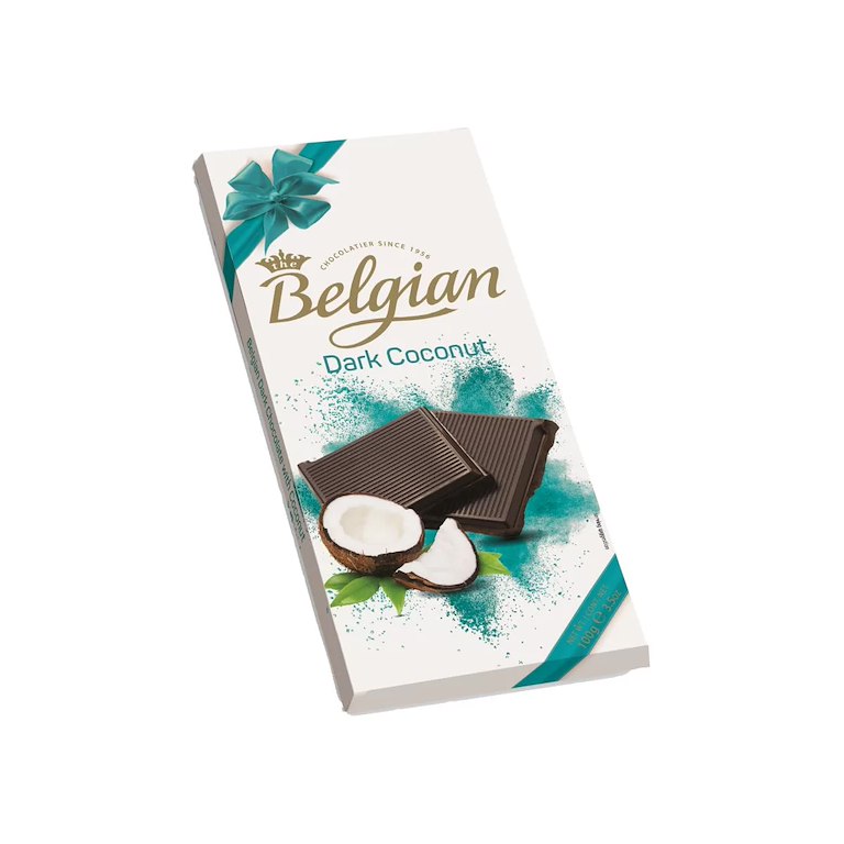 The Belgian Dark Coconut Chocolate 100g