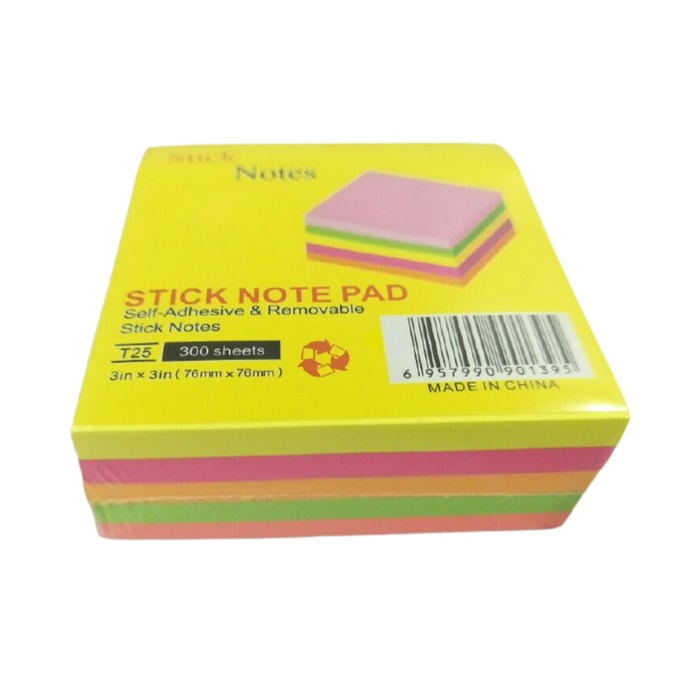 Notes samolepljivi kocka 1/300 5 boja neon