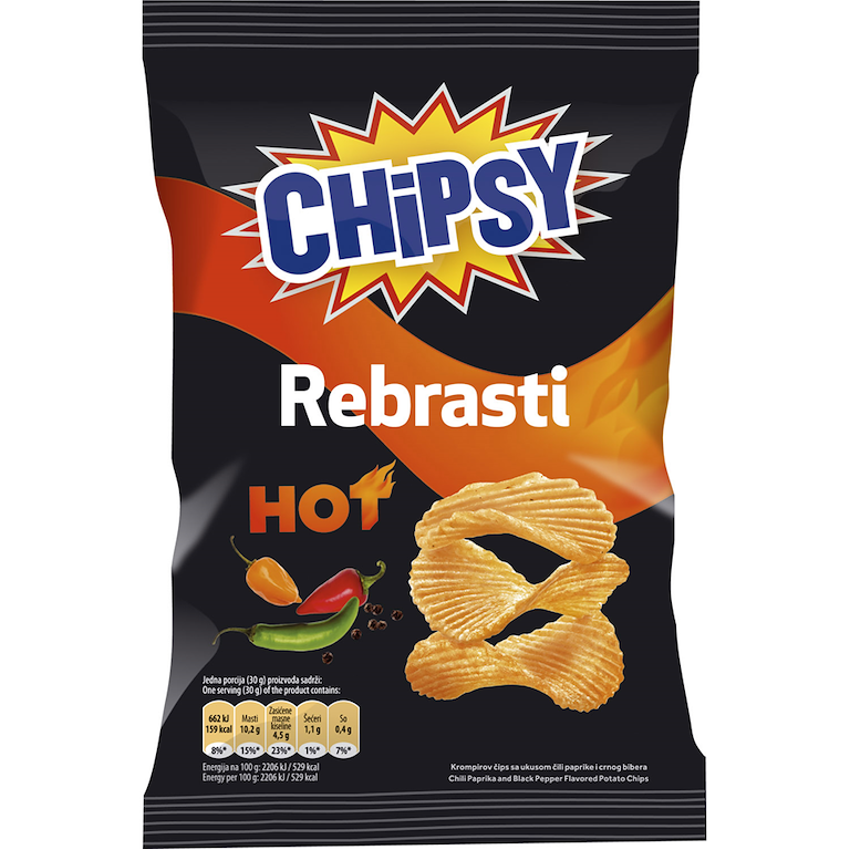 Chips Chipsy Hot XCUT 40g