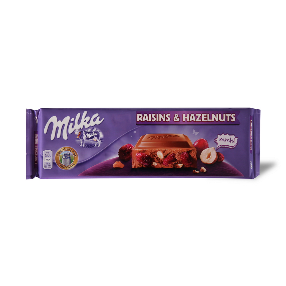 Cokolada mlecna Milka Raisin&Nuts 270g