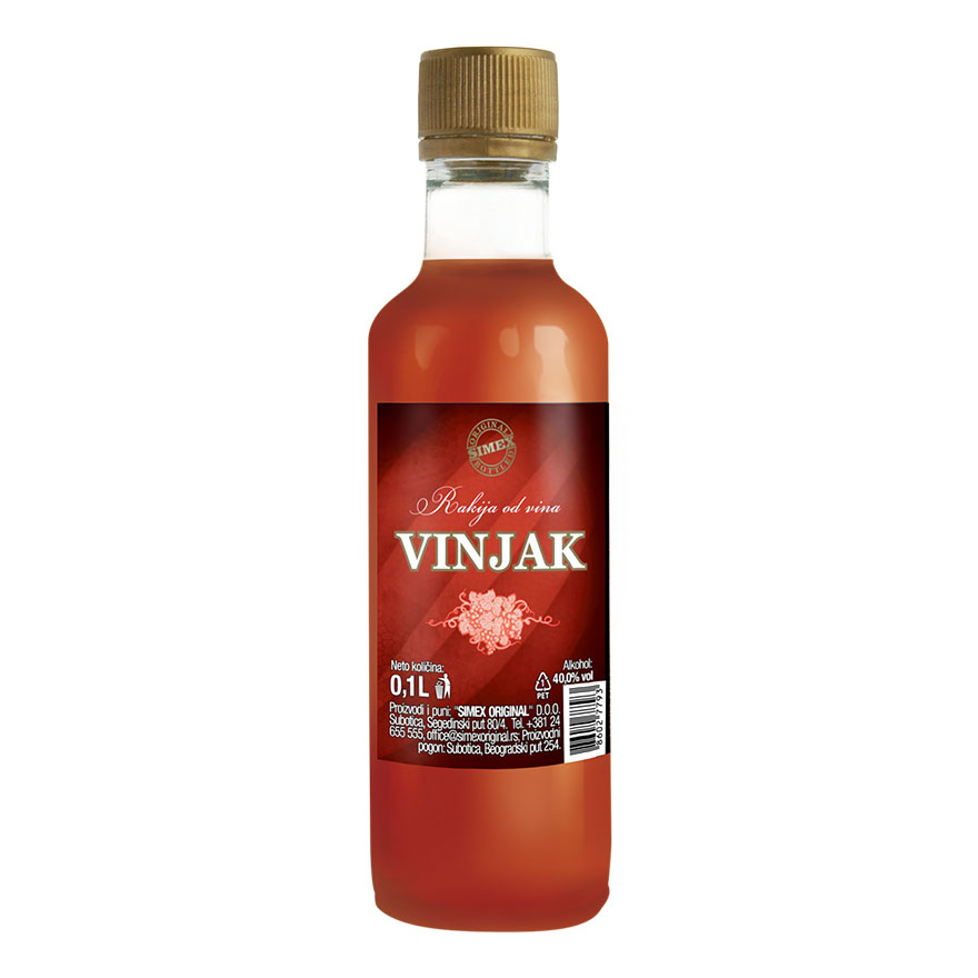 Rakija od vina Vinjak 40% 0.1L, Simex