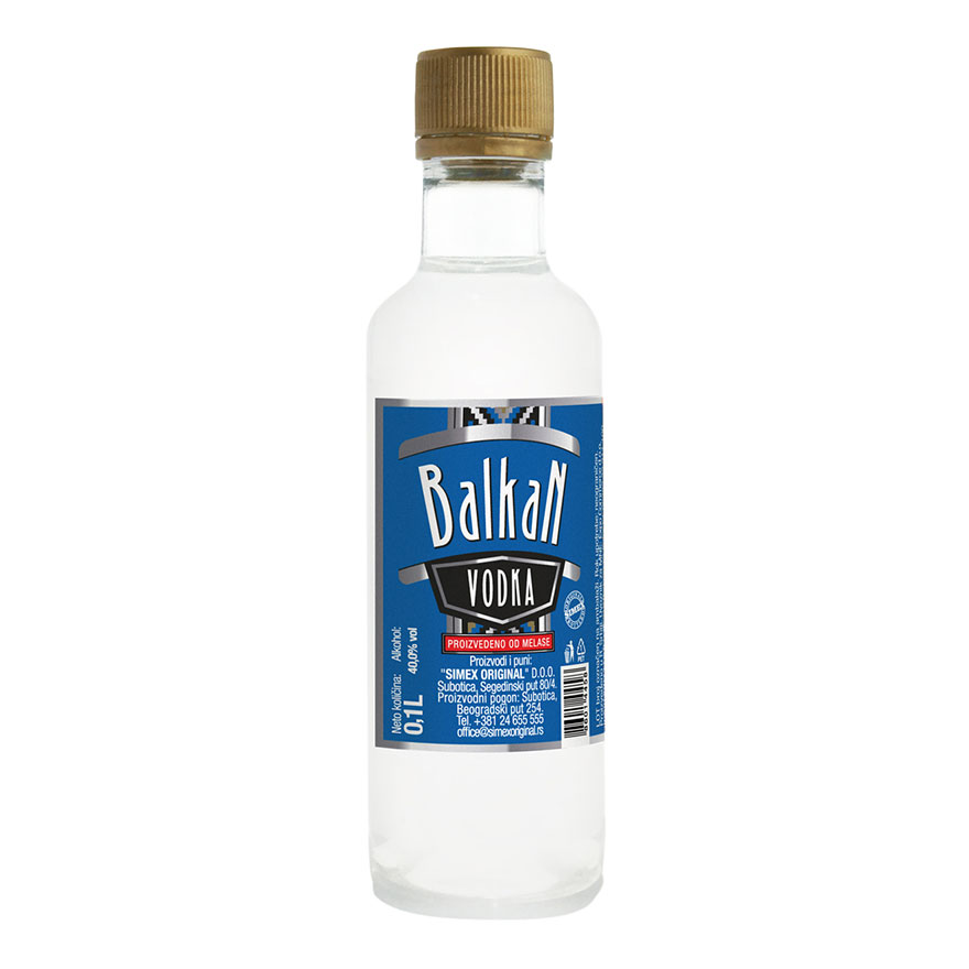 Vodka Balkan 40% 0.1l, Simex