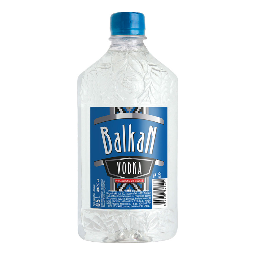 Vodka Balkan 40% 0.5l, Simex