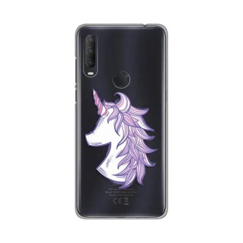 Silikonska futrola - maska print Skin za Alcatel 1S (2020)/A1 Alpha 20 Purple Unicorn