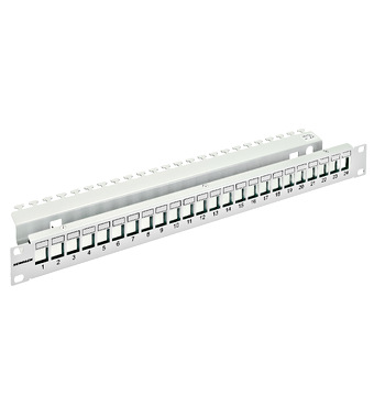 TOOLLESS LINE-19" Patch panel za 24 modula,1HU,RAL7035,GZ
TOOLLESS LINE-19" Patch panel za 24 modula (SFA)(SFB), prazan