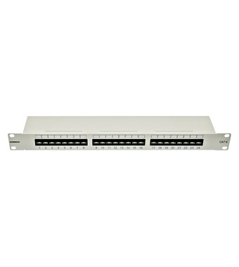 LSA LINE-19" Patch panel Cat.6, 24xRJ45, UTP
svetlo sivi