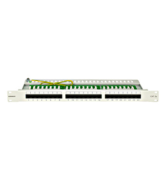 LSA LINE-19" Patch panel Cat.5e, 24xRJ45, UTP
svetlo sivi