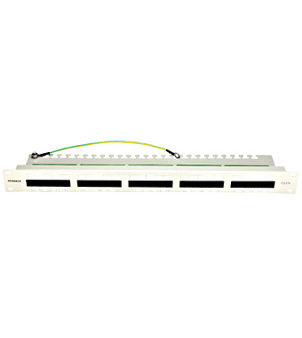 Telefonski 19" patch panel Cat.3, 25xRJ45, UTP, 4 pina
za provodnike preseka 0.5 - 0.6mm