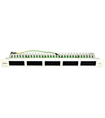 Telefonski 19" patch panel Cat.3, 50xRJ45, UTP, 4 pina
za provodnike preseka 0.5 - 0.6mm