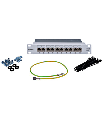 LSA LINE-10" Patchpanel 10xRJ45, Cat.6a STP,LSA,1HU, RAL7035
RAL7035 svijetlo siva, 1U