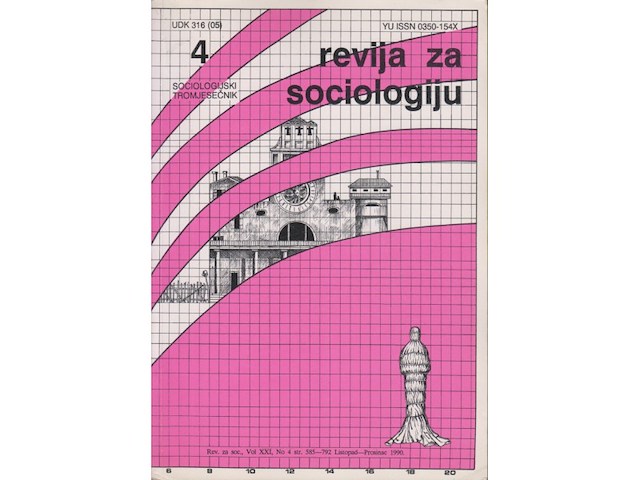 UTOPIJA + RELIGIJA / Revija za sociologiju No 4/1990