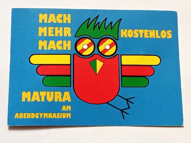 Nemačka Razglednica - Maskota Ptica - Čista -