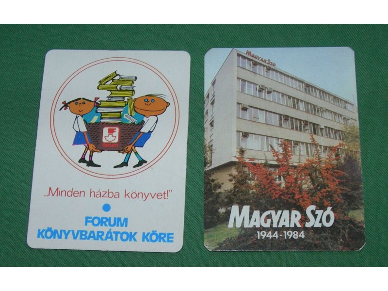 Magyar Szo / Forum - 2 džepna kalendara za 1984.