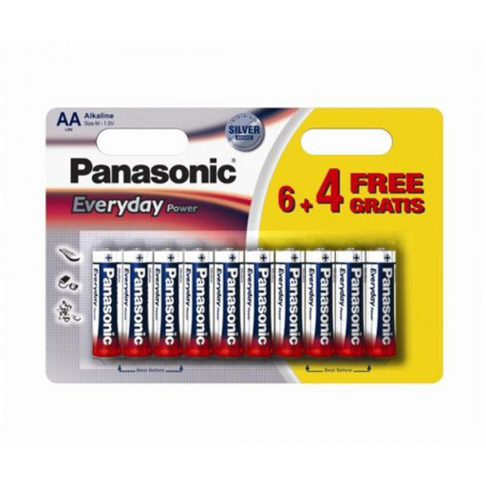 PANASONIC Baterije LR6EPS/10BW-AA 10 kom 6+4F Alkalne Ever