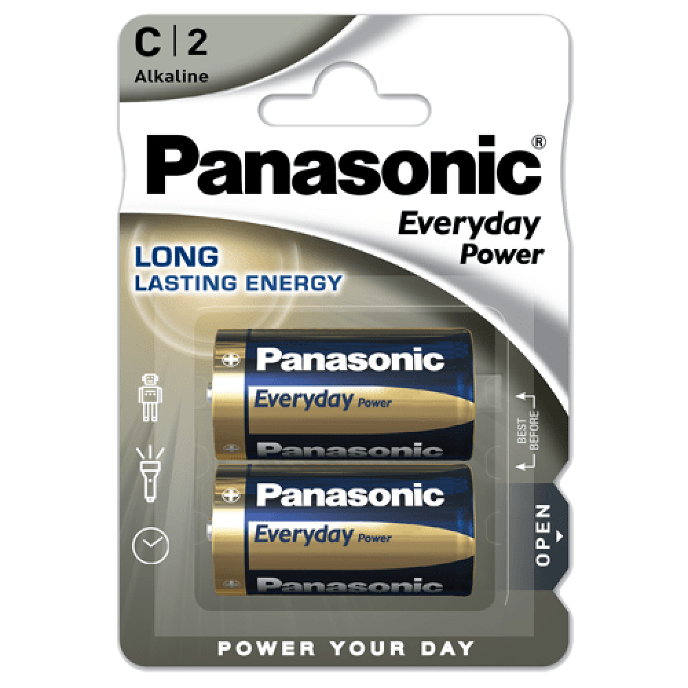 PANASONIC baterije LR14EPS/2BP- 2×C Alkalne Everyday Power