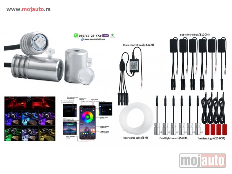 Led ambijentalna traka set 8m rgb