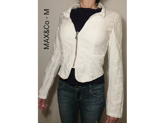 Max &; Co bela kratka jaknica jakna M/38