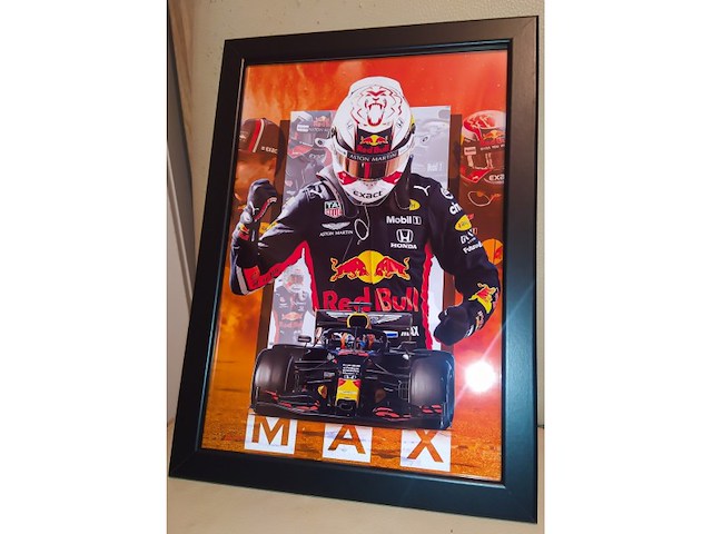Max Verstappen Formula 1 Uramljeni poster