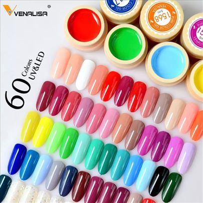 Set Venalisa uv/led gelovi 60 kom razlicitih boja