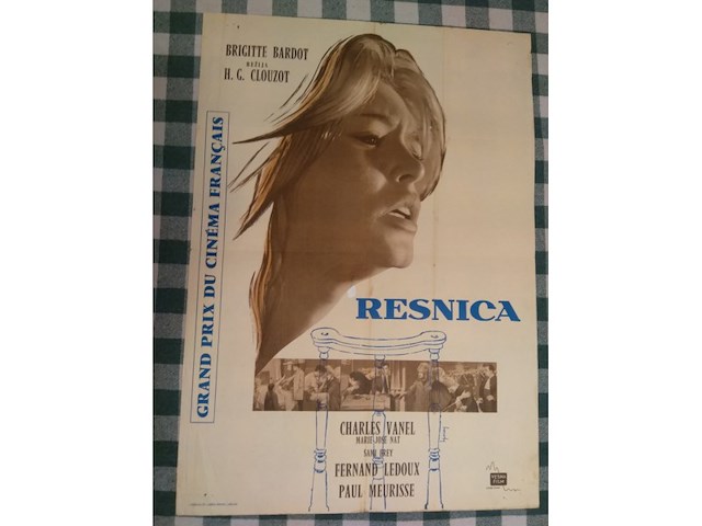 plakat RESNICA (Brigitte Bardot)