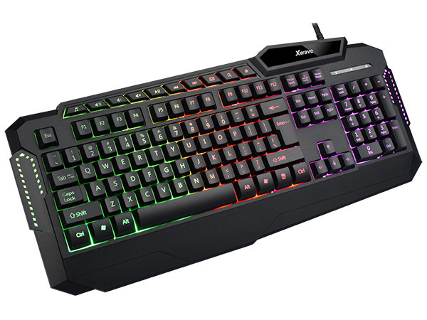 Tastatura gejmerska multimedijalna sa RGB pozadinskim osvetljenjem crna,USA slova