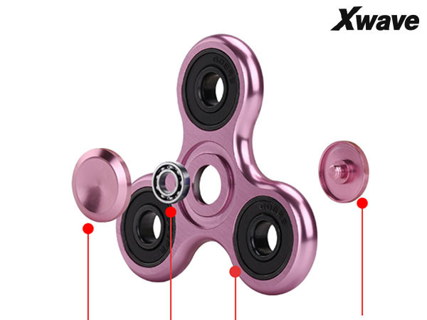 Spinner triangle sjajni Pink