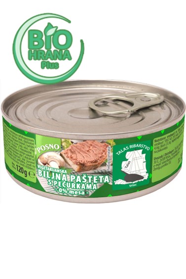 Pasteta posna vegetarijana sa pecurkama 120g talas