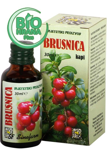 Kapi od brusnice 30ml-Sinefarm