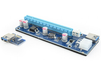 RC-PCIEX-03 Gembird PCI-Express riser add-on card, PCI-ex 6-pin power connector