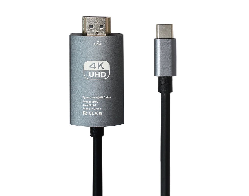 Adapter Type C na HDMI M 4K 60Hz sivi