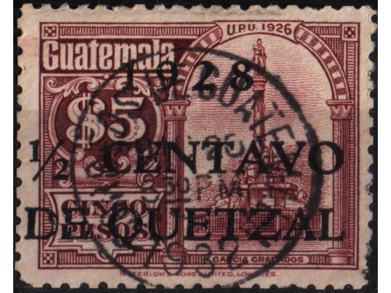 kt455ly dec1928 Guatemala Mi218-G- 1/3