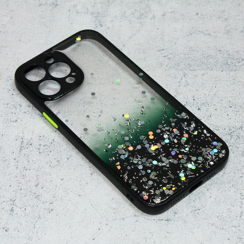 Maskica Frame Glitter za iPhone 13 Pro Max 6.7 crna