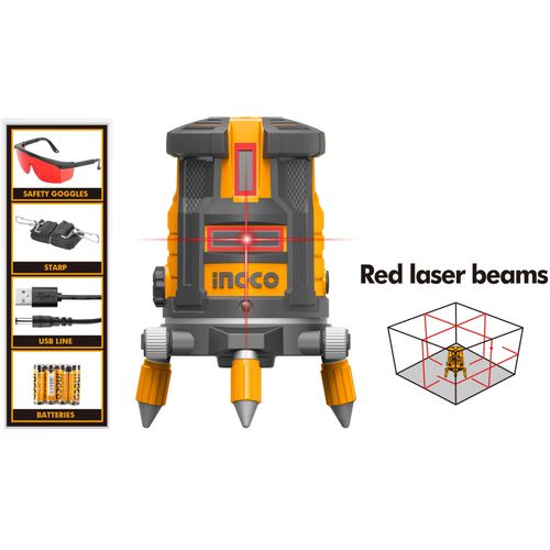 INGCO Samonivelišući linijski laser (crveni laserski zraci) HLL306505