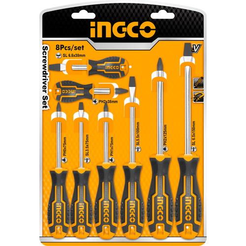 Ingco 8-delni set odvijača HKSD0828