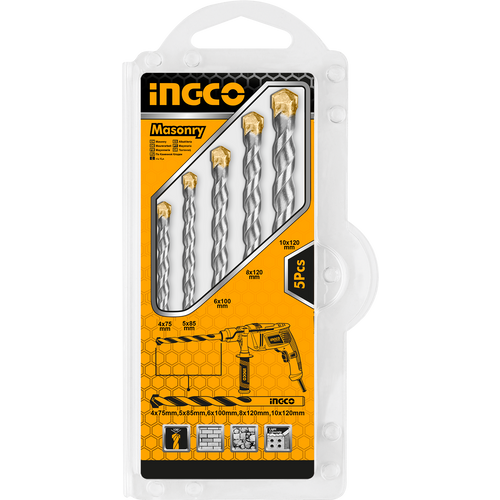 INGCO 5-delni set burgija za beton AKDB3055