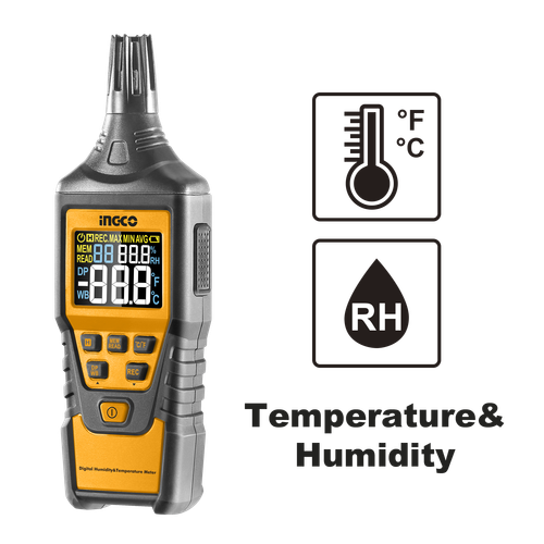 INGCO Digitalni merač vlažnosti i temperature HETHT01