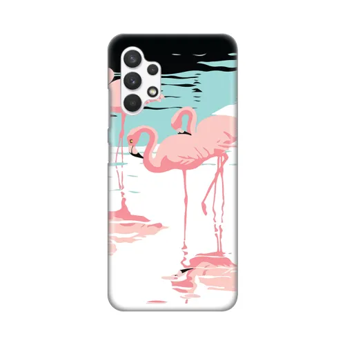 Silikonska futrola - maska print za Samsung A325 Galaxy A32 4G Pink Flamingos