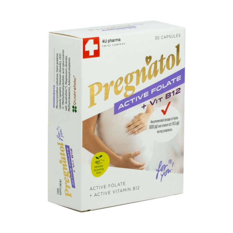 Pregnatol Active Folate + vitamin B12 30 kapsula