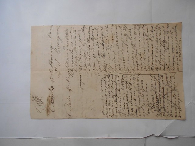 Dokument , pismo, ugovor ?? srpski, 1868.