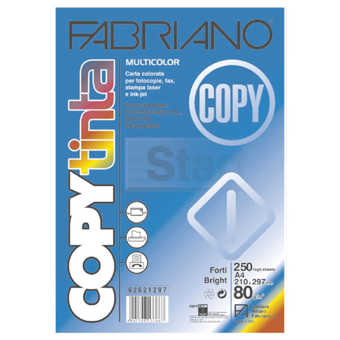 Papir Copytinta A4 80g pk250 Fabriano 62621297 jarka mešavina 5boja