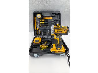 DEWALT aku srafilica 68v+busilica+cekic+Dve baterije+Pribor