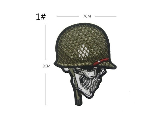 Military skull helmet prisivac, na cicak